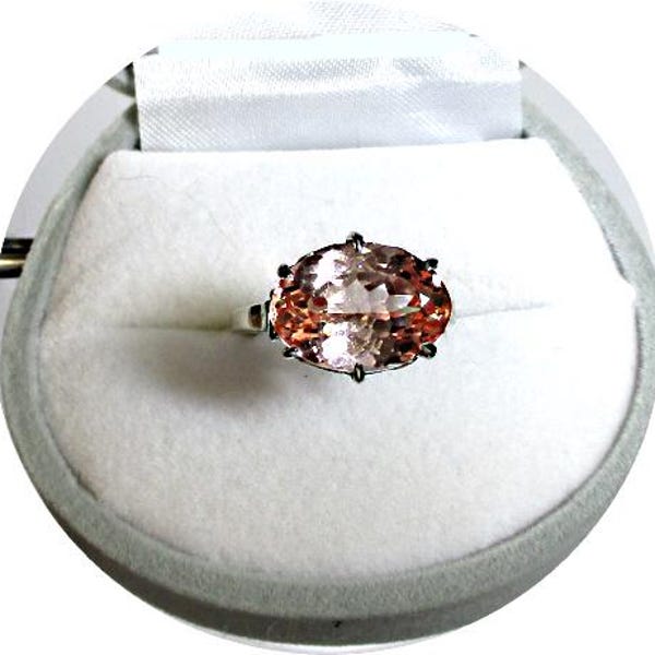 Padparadscha Sapphire Ring - Etsy