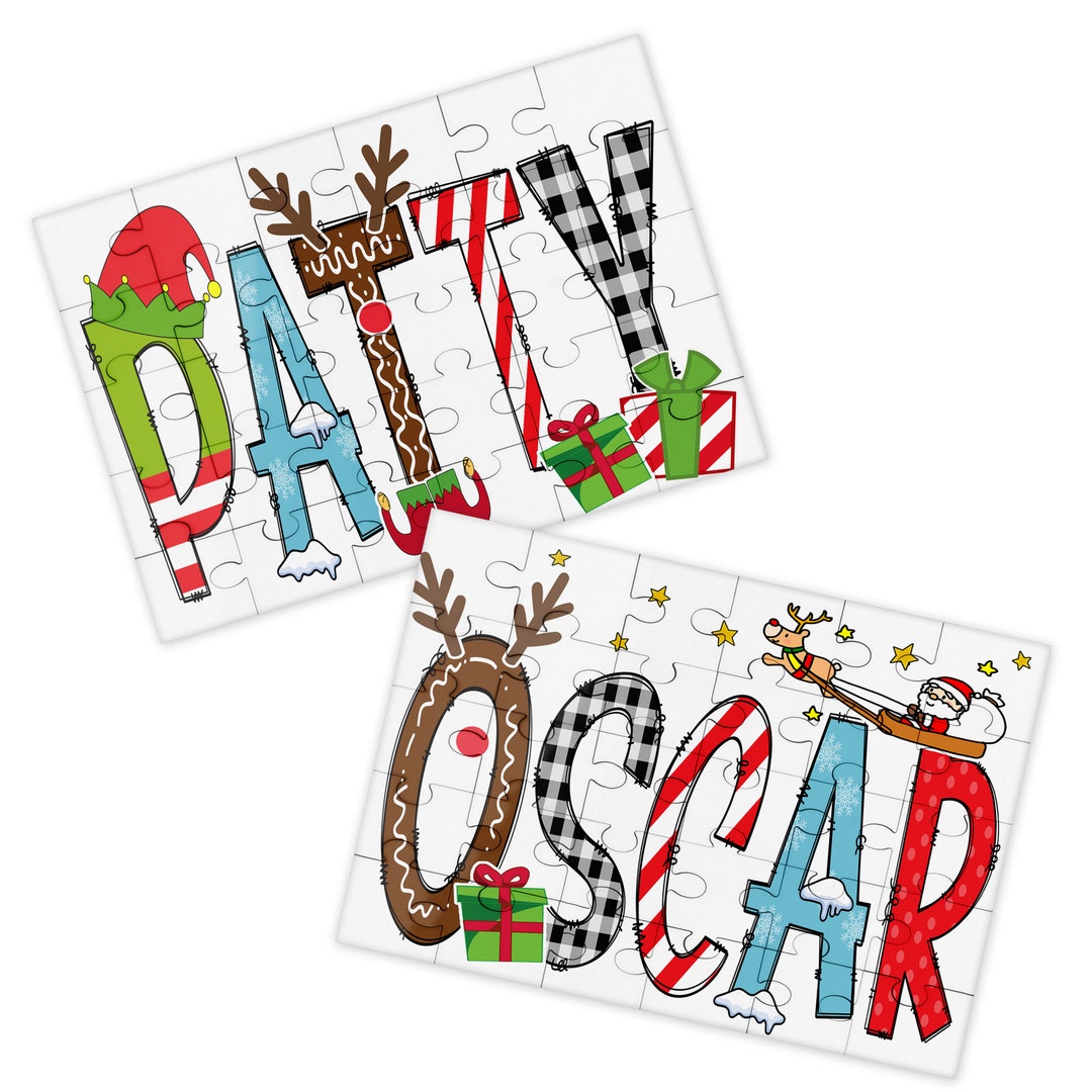 Personalized Christmas Puzzle Christmas Name Puzzle-christmas Party ...