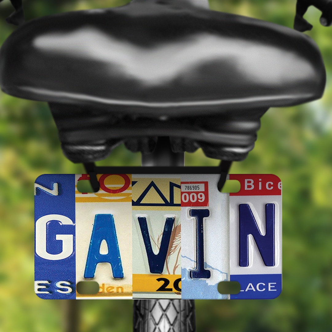 Personalized Bicycle License - Bike Tag -retro Bike License Tag Letters ...