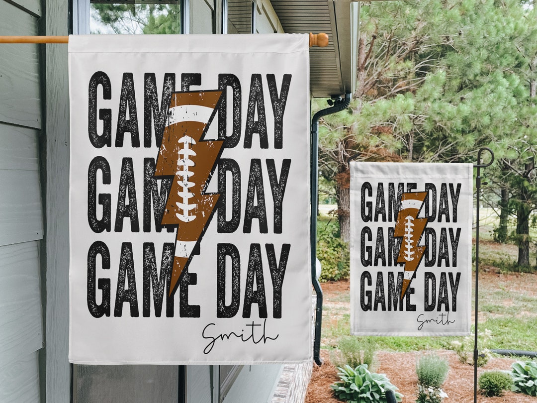 Personalized Flag, Football House Flag, Outdoor Decor, Game Day Flag ...