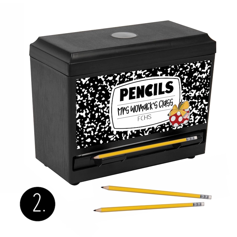 Personalized Teacher Pencil Dispenser Decal Digital Download - Print ...
