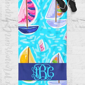 Personalized Beach Towel Preppy Beach Towel Personalized - Etsy