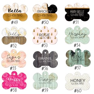 Pet ID Tag-new Large Pet Tag, 2"x 1.25"bone Tag. Personalized Dog, Pet ...