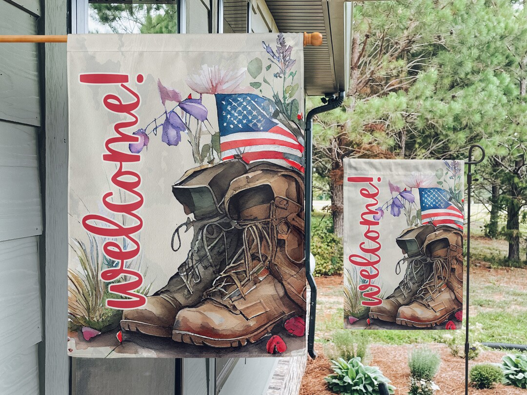Personalized Military Garden Flag, Army Family Flag, Support Our Troops ...