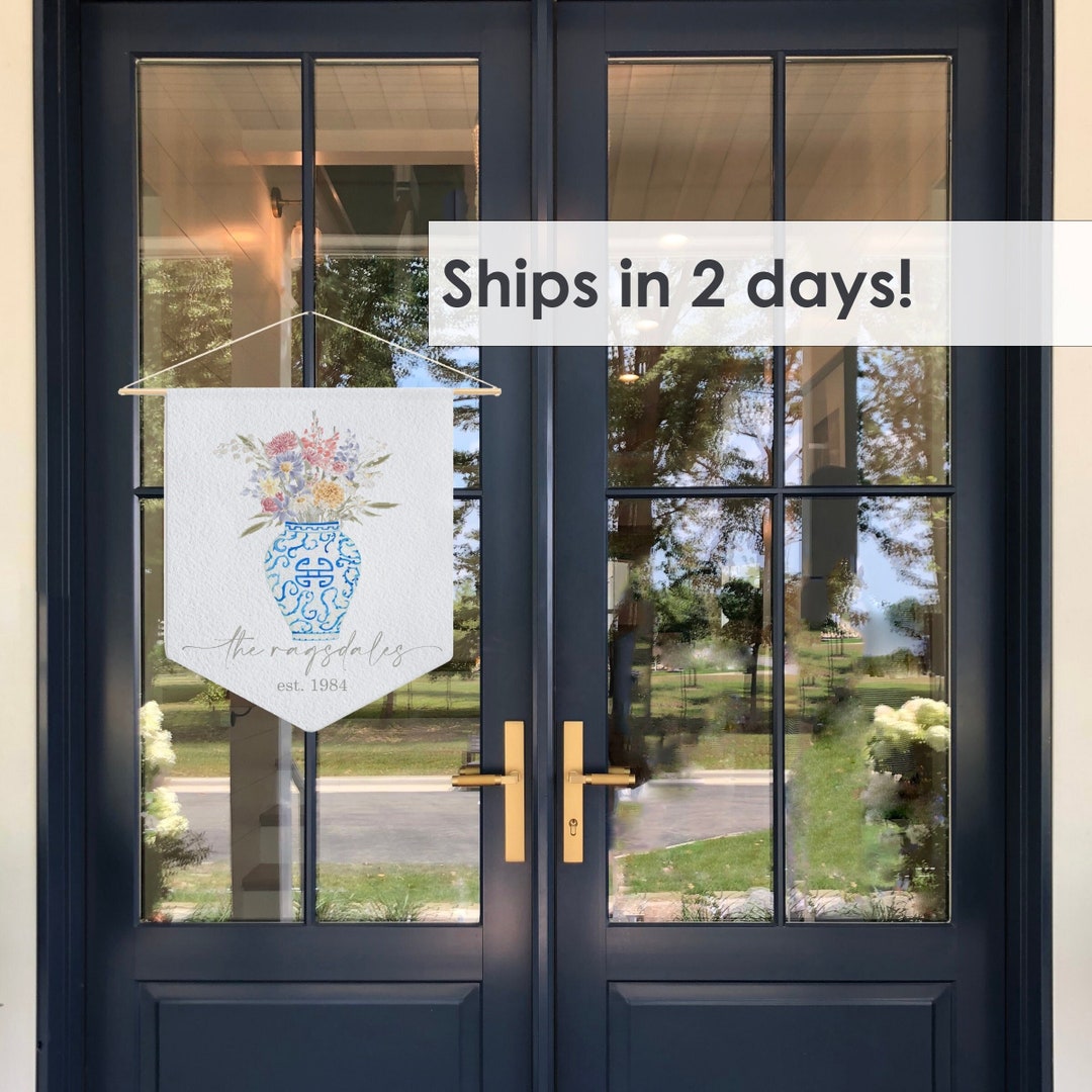Personalized Front Door Hanger, Custom Birth Flowers Gifts ...