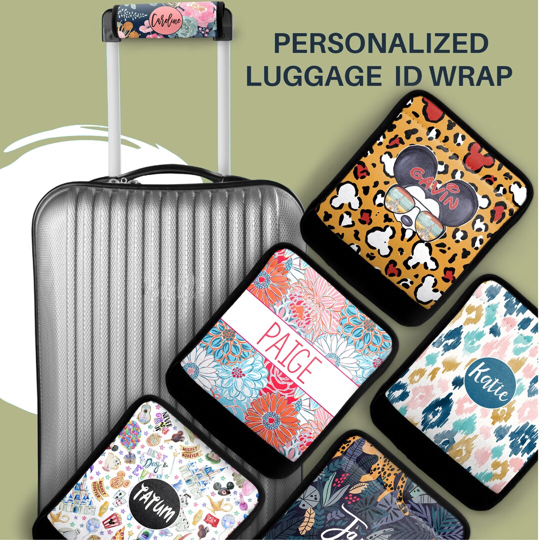 Personalized Luggage Handle Wrap: Neoprene Suitcase Identifier - Etsy