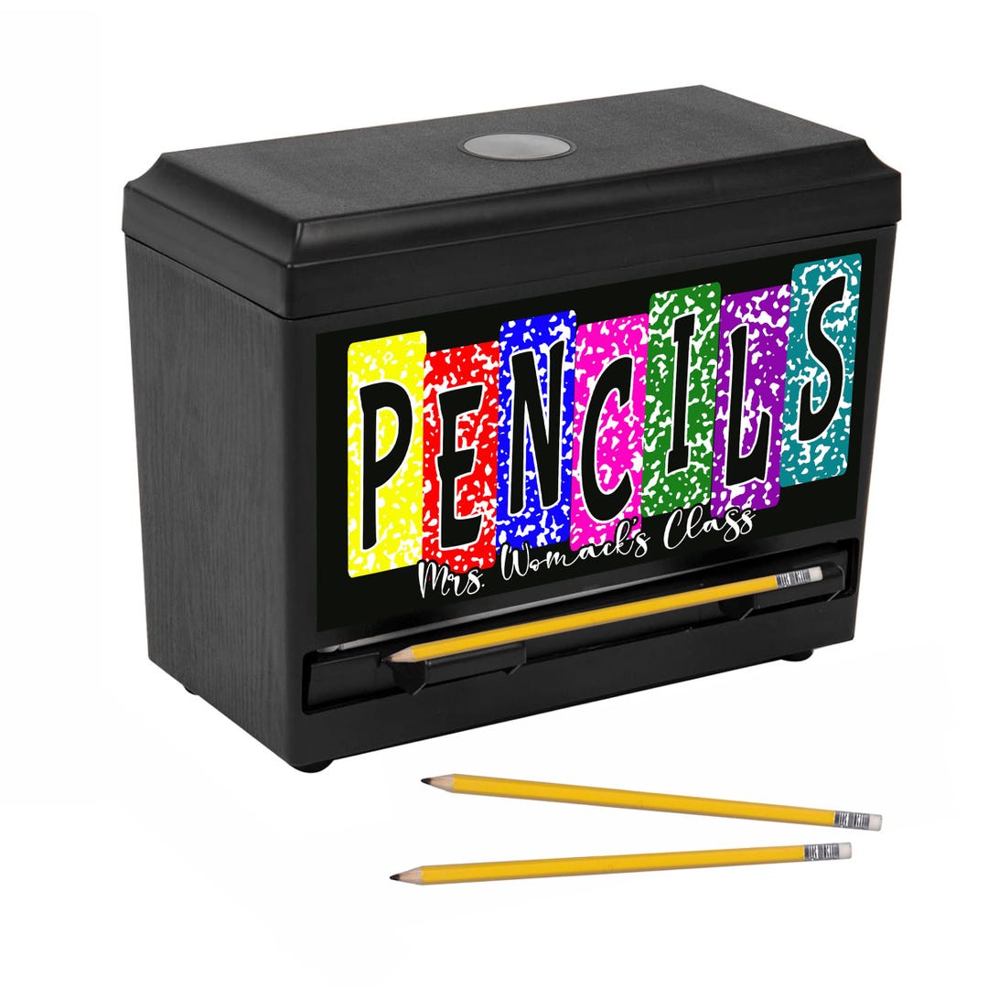Personalized Teacher Pencil Dispenser Decal Digital Download - Print ...