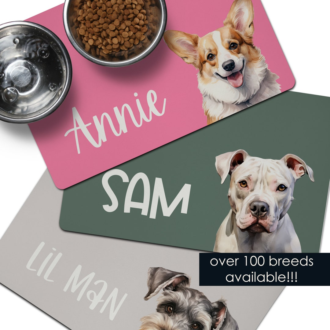Personalized Pet Feeding Mats Pet Placemat Nonslip Dog Mat - Etsy