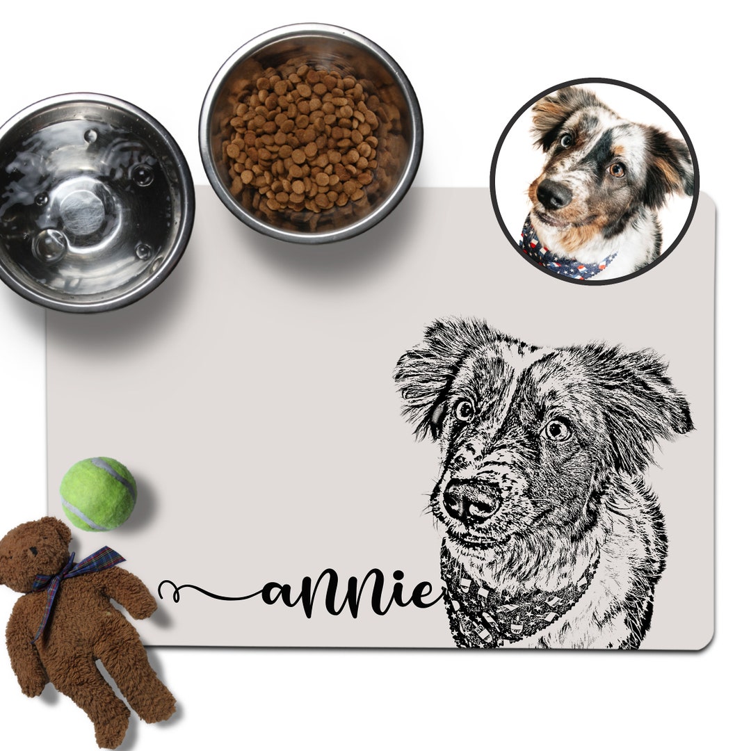 Custom Dog Photo Placemat, Dog Portrait Placemat, Pet Mat With Photo ...