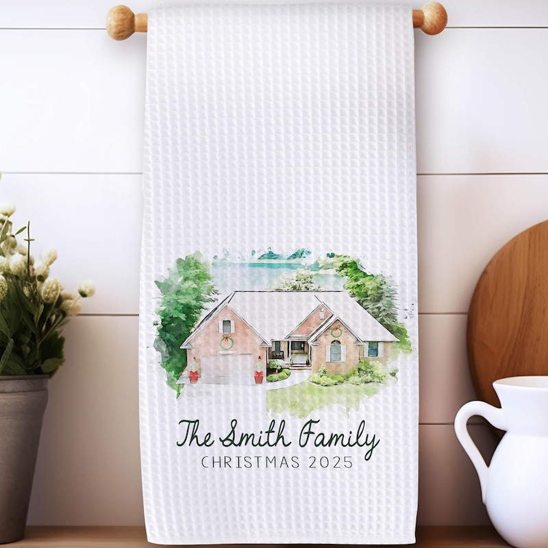 Tea Towel With House Photos - Etsy