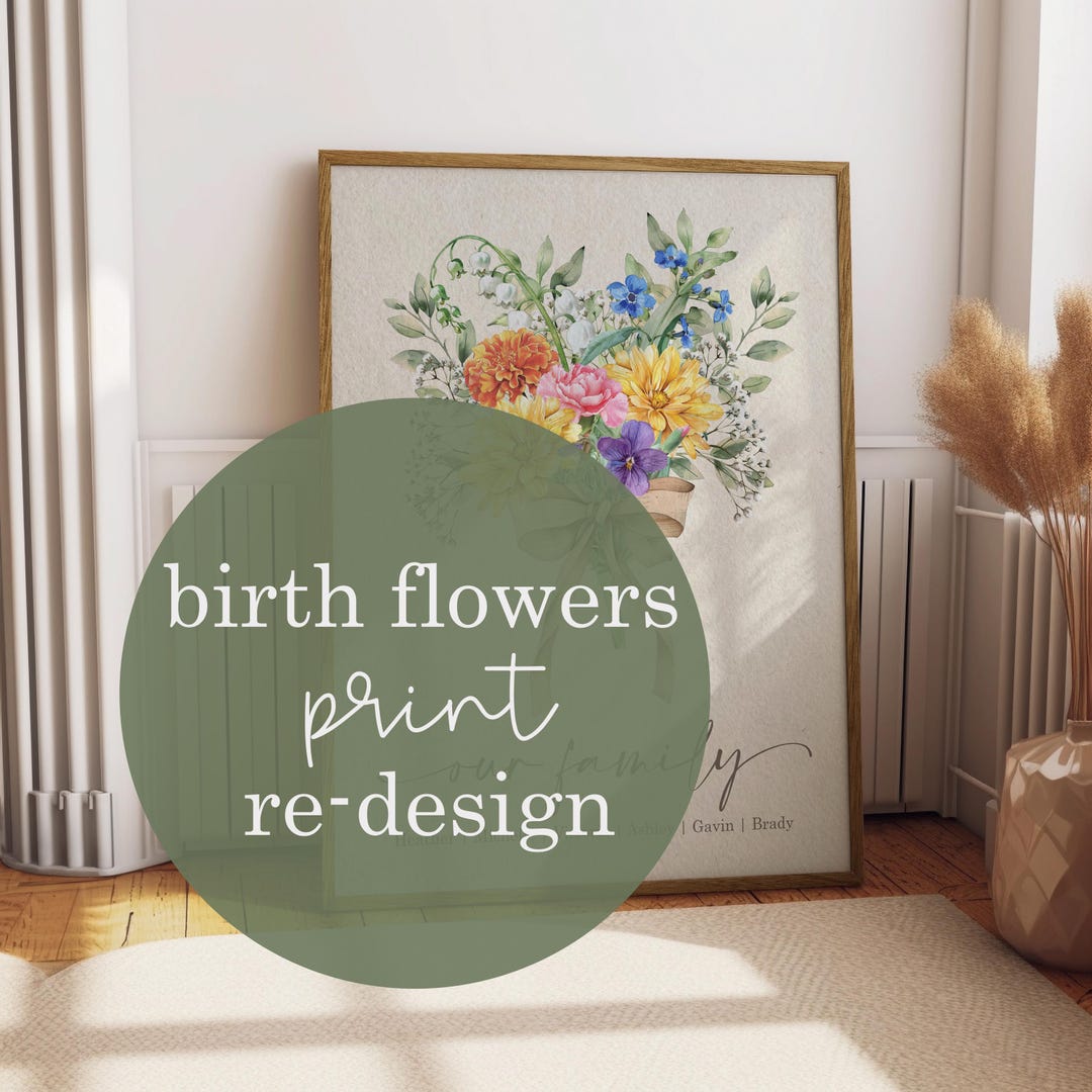 Custom Birth Flowers Re-design - Etsy