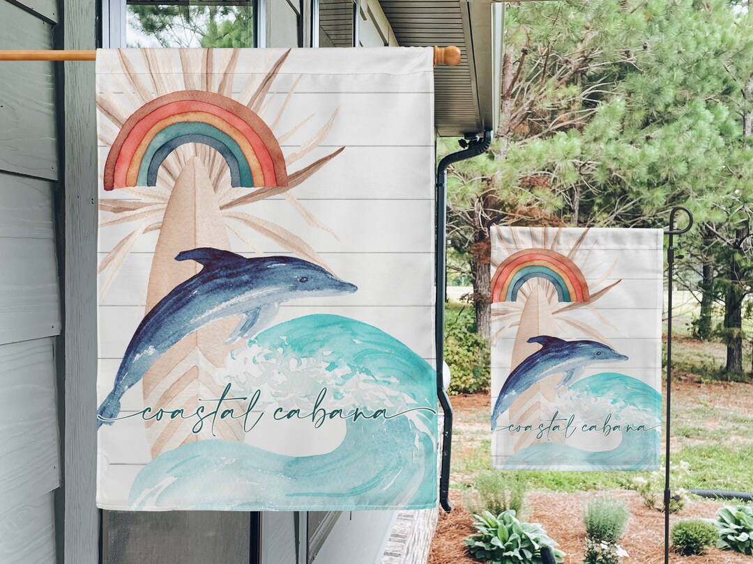 Personalized Beach House Flag, Personalized House Flag, Beach Cottage ...
