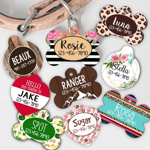 Pet ID Tags-Dog ID Tag Personalized Pet Gifts Personalized | Etsy