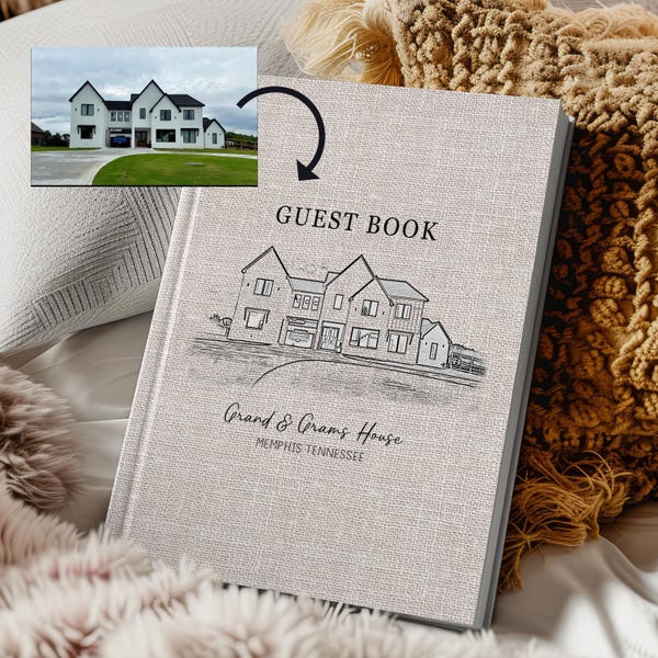 Lined Guest Book - Etsy