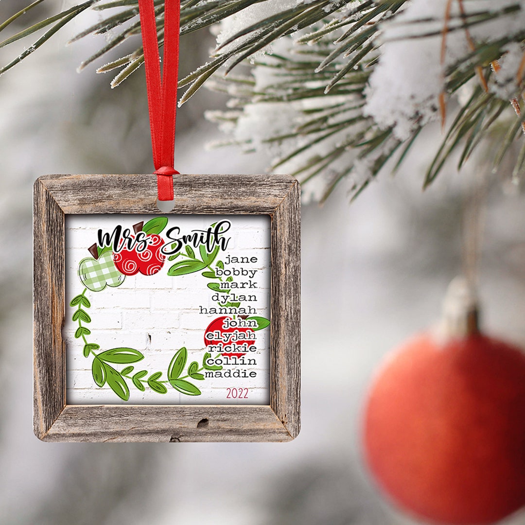 Personalized Teacher Student Ornament-personalized Students Names ...