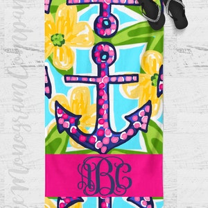 Personalized Beach Towel Preppy Beach Towel Personalized - Etsy