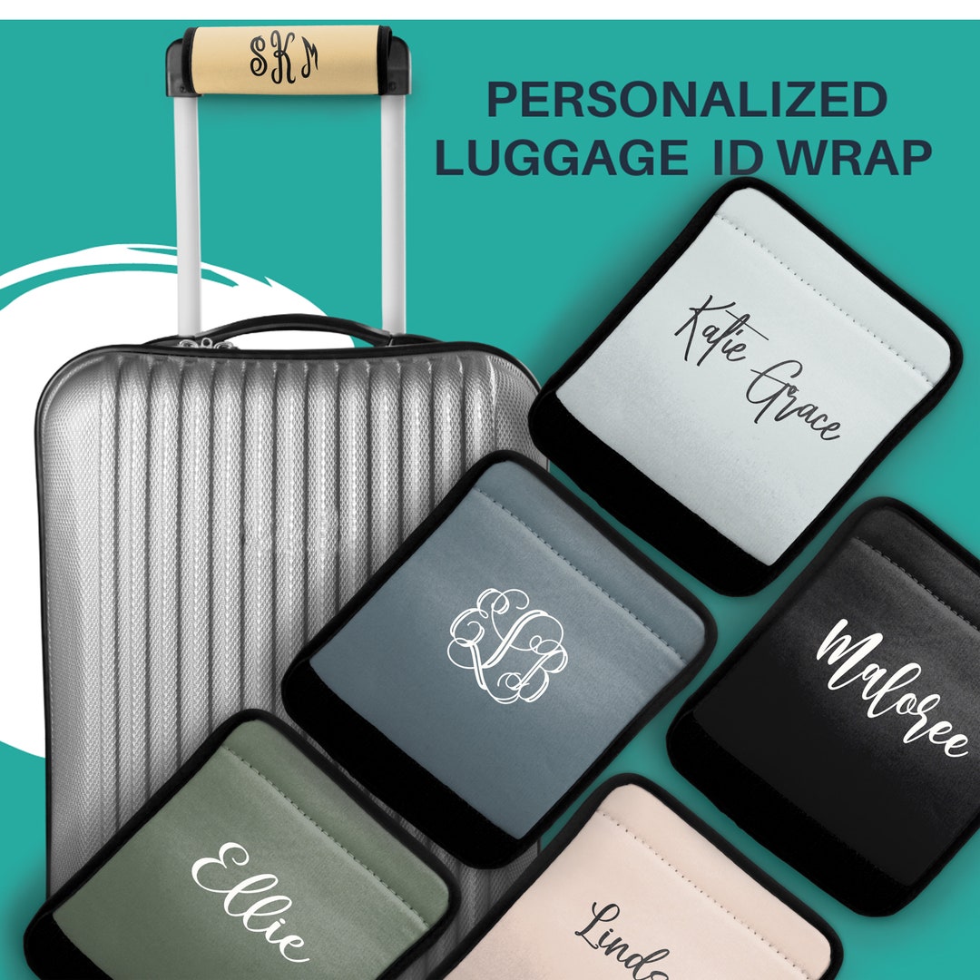 Personalized Luggage Handle Wrap: Monogrammed Neoprene Luggage Finder ...