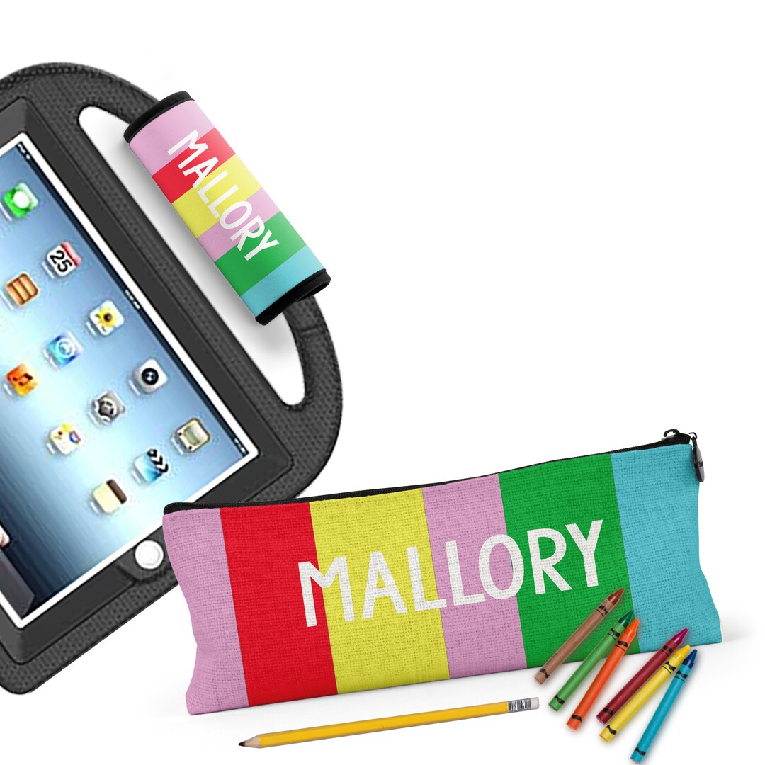 Personalized Pencil Case & Tablet Handle ID Wrap-personalized - Etsy