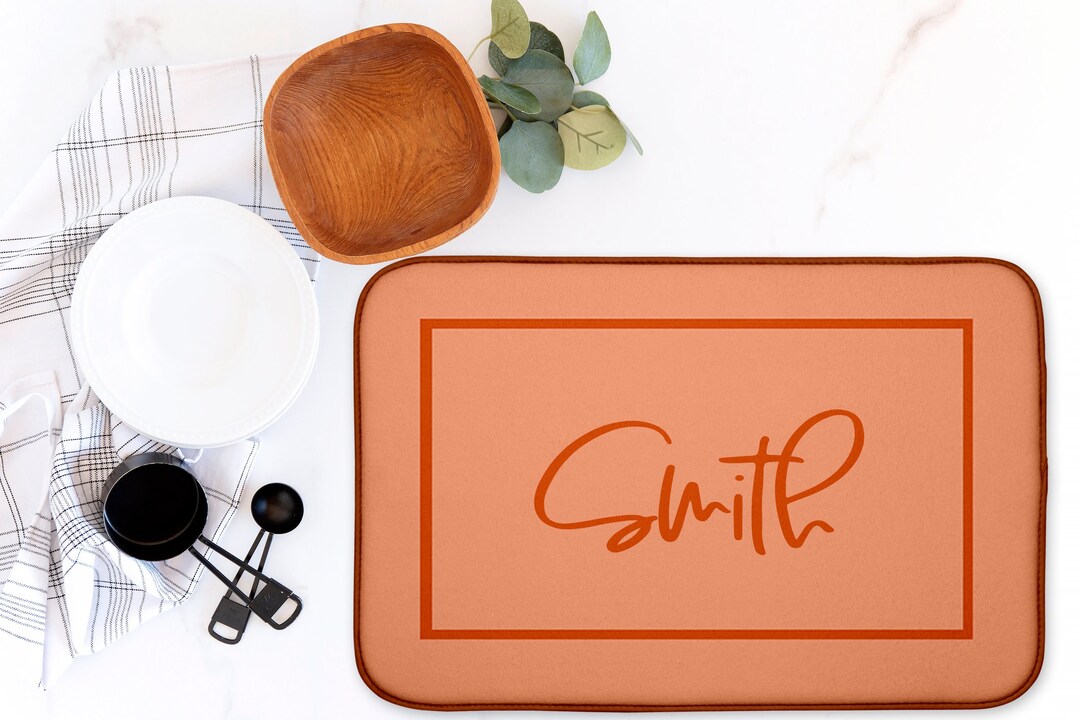 Custom Dish Drying Mat Personalized Dish Mat Modern Boho Kitchen Decor Dish Drying Mat Kitchen ...