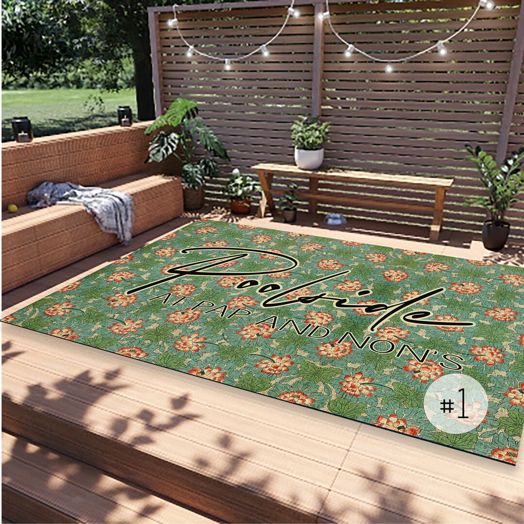 Outdoor Area Grill & Poolside Throw Rug Customized Area Rug ...