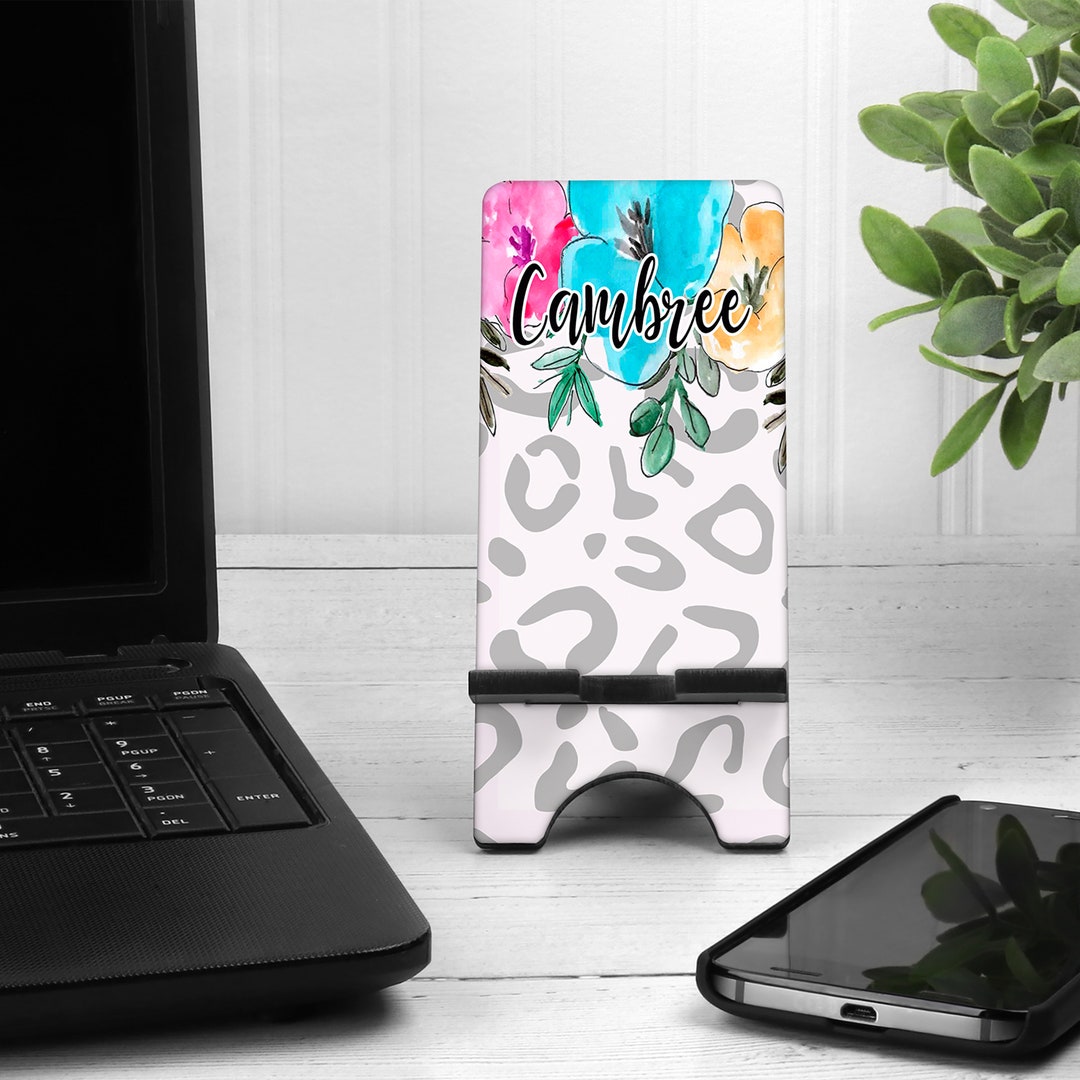Cell Phone Stand, Monogrammed Phone Stand, Custom Phone Stand, Phone ...