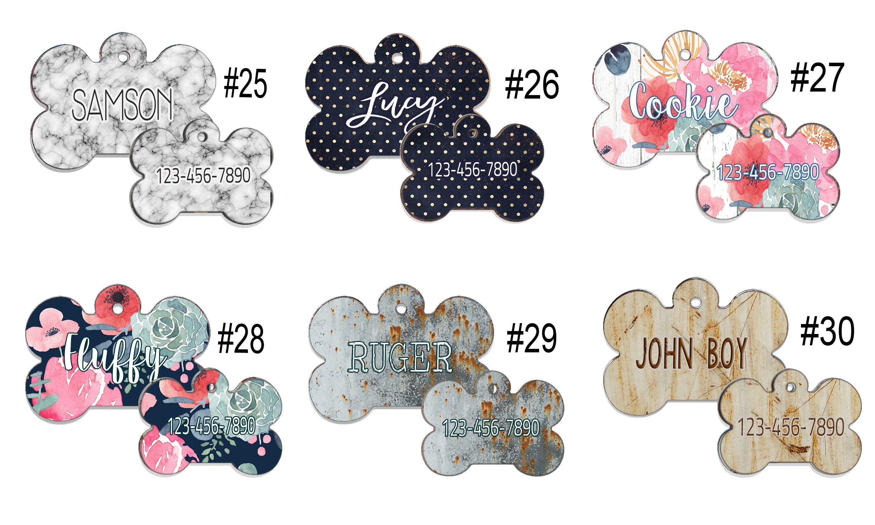 Custom Dog ID Tags-personalized Dog Tag 2 Sizes-custom Pet | Etsy