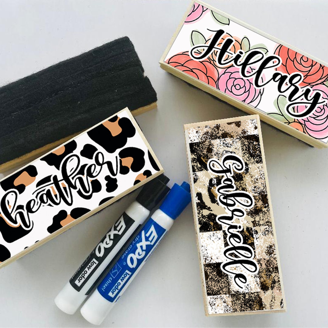 Personalized White Board Dry Eraser- Personalized Felt Eraser ...