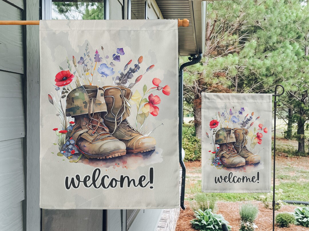 Personalized Military Garden Flag, Army Family Flag, Support Our Troops ...