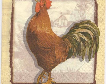 Rooster napkins | Etsy