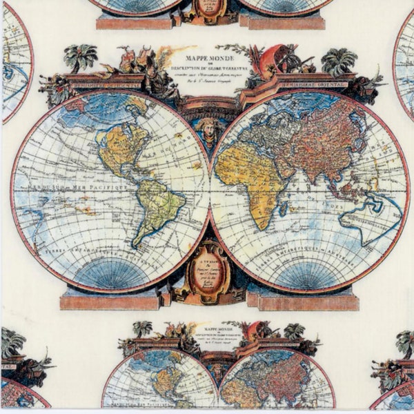 Decoupage World Map - Etsy