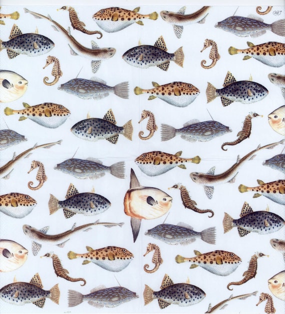 Papercraft Paper, Party & Kids Decoupage Napkins Fishing 2 Napkins etna ...