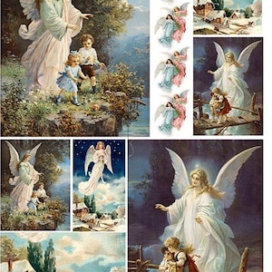 Italy Rice Paper for Decoupage L Angel Guard Us All the Time - Etsy