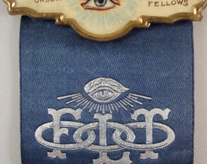 Antique Indepenent Order of Odd Fellows Badge I.O.O.F. Silk Ribbon - Etsy