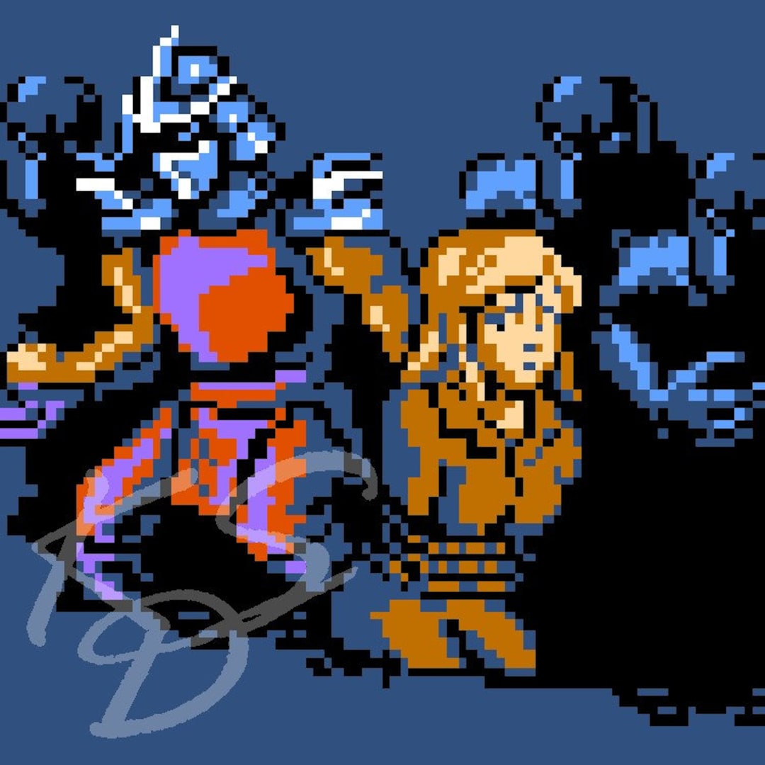 NES TMNT Square - Shredder & April Cross Stitch Pattern - Etsy