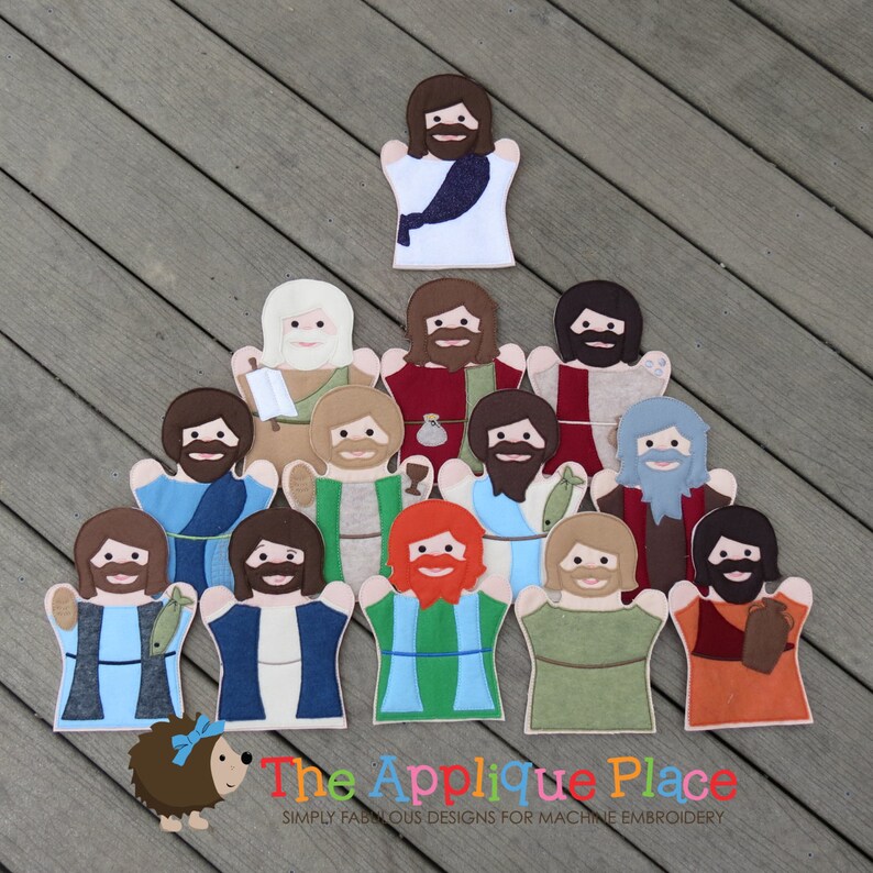 Bible Puppet Embroidery Pattern Set of Jesus and His 12 | Etsy
