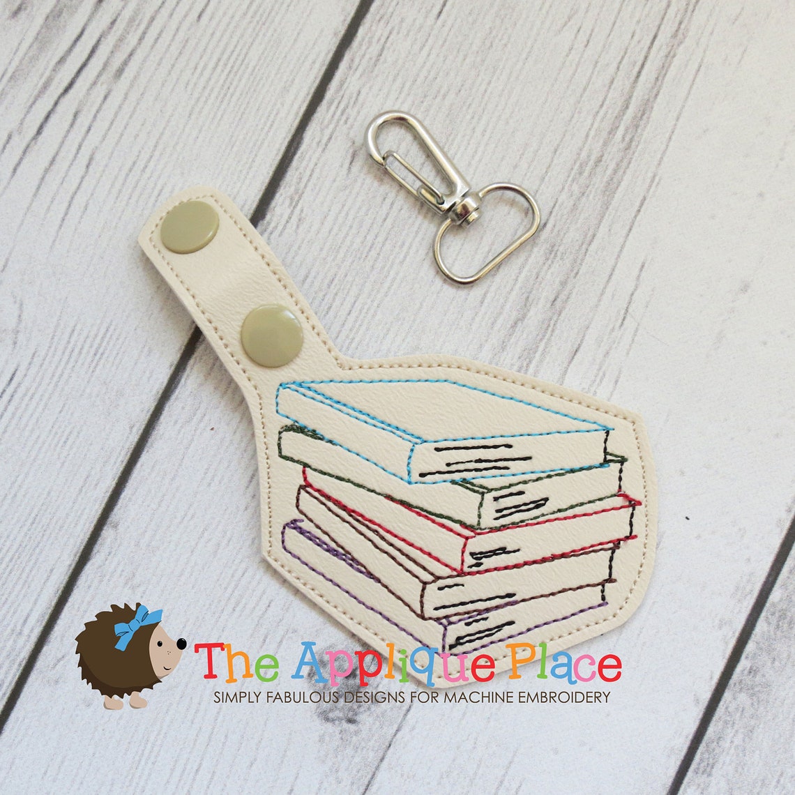 ITH Key Fob Embroidery Design Snap Tab Books Embroidery - Etsy