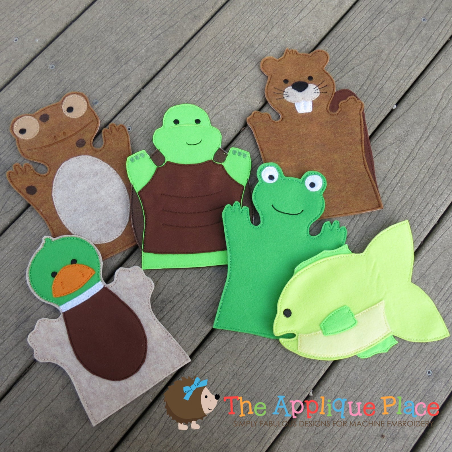 Finger Puppets Embroidery Design Pond Animal Finger Puppets - Etsy