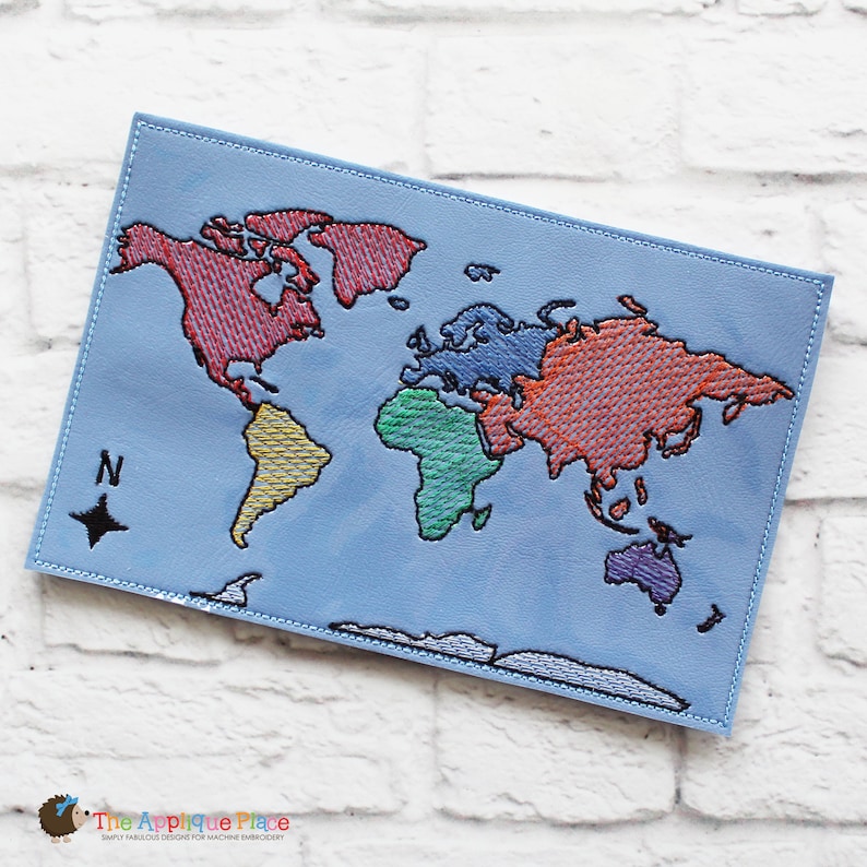 PATTERN ITH Pretend Play World Map Machine Embroidery - Etsy