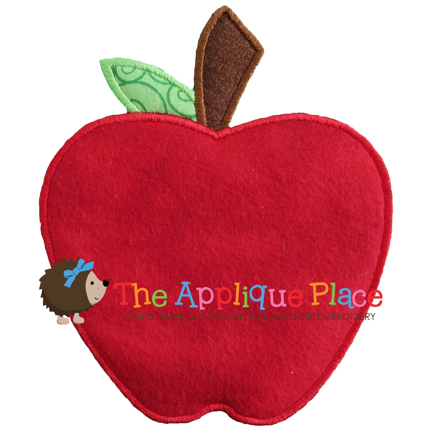 Apple Applique Design Instant Digital Download File for | Etsy