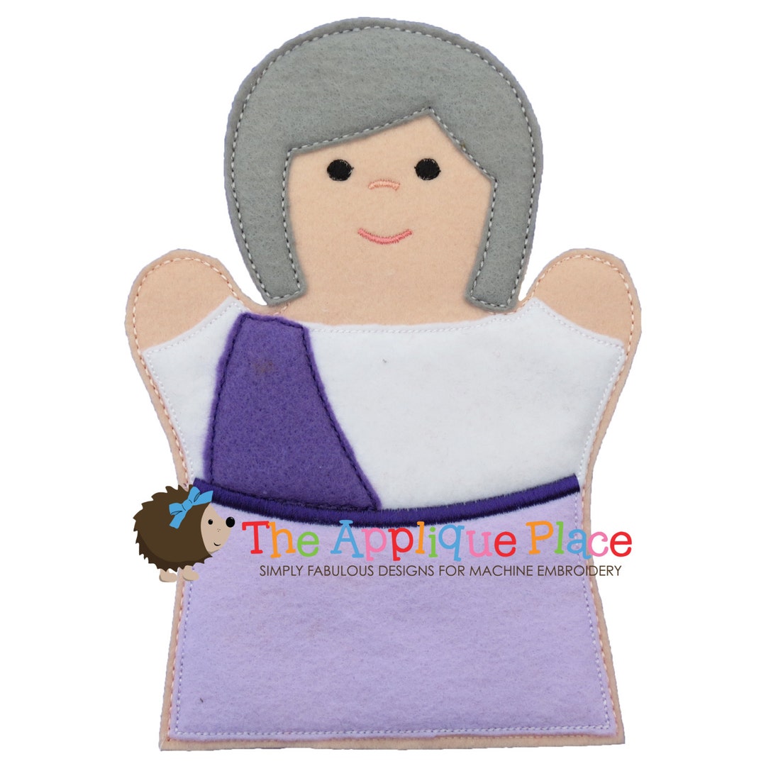 Bible Puppet Embroidery Pattern - Mary Hand and Finger Puppet - in the ...