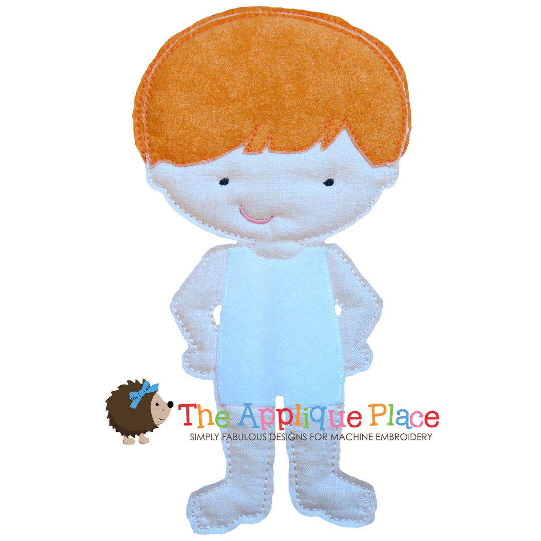 Dress up Doll * Henry * Felt Paperless Unpaper Cloth Doll in the Hoop ...