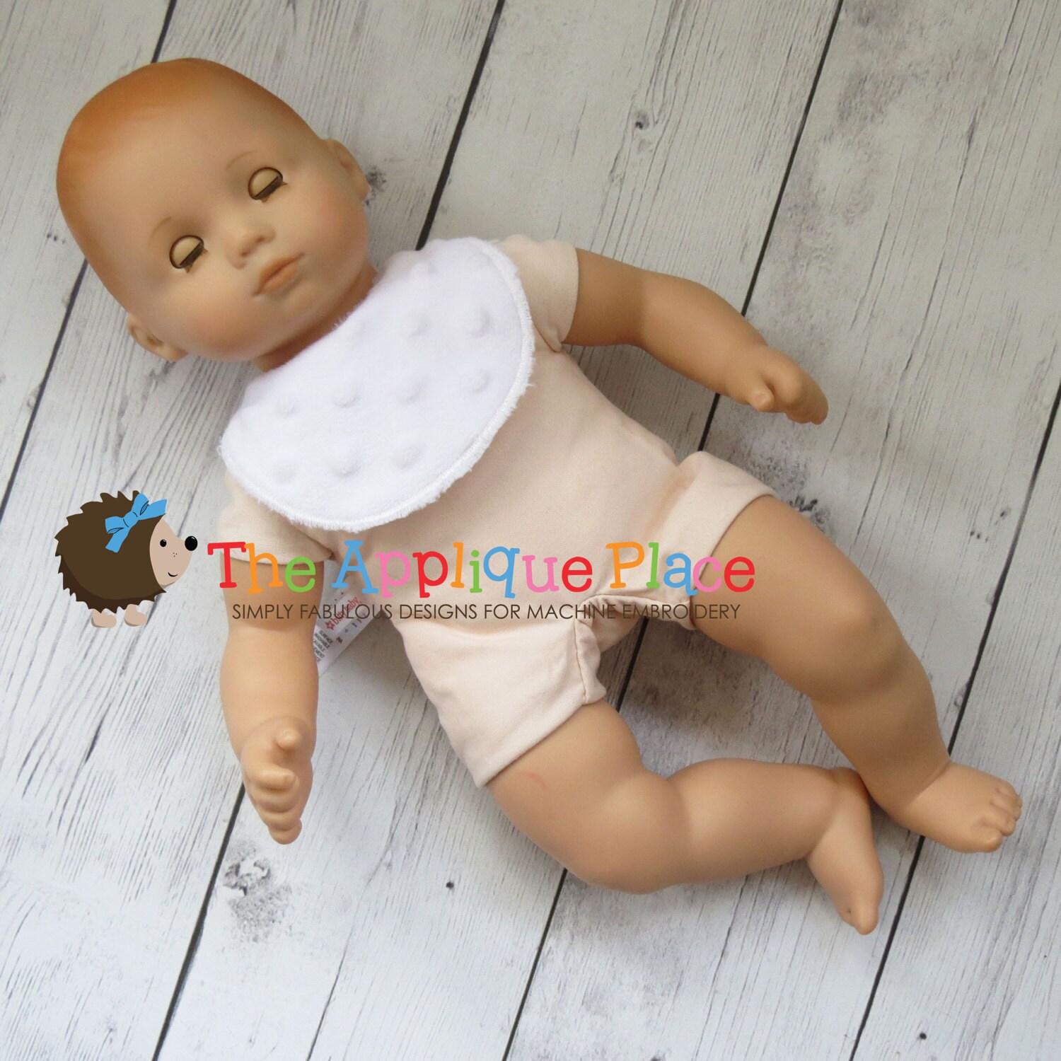 Doll Clothing PATTERN * in the Hoop Doll Bib * for * 15 INCH Baby DOLLS ...
