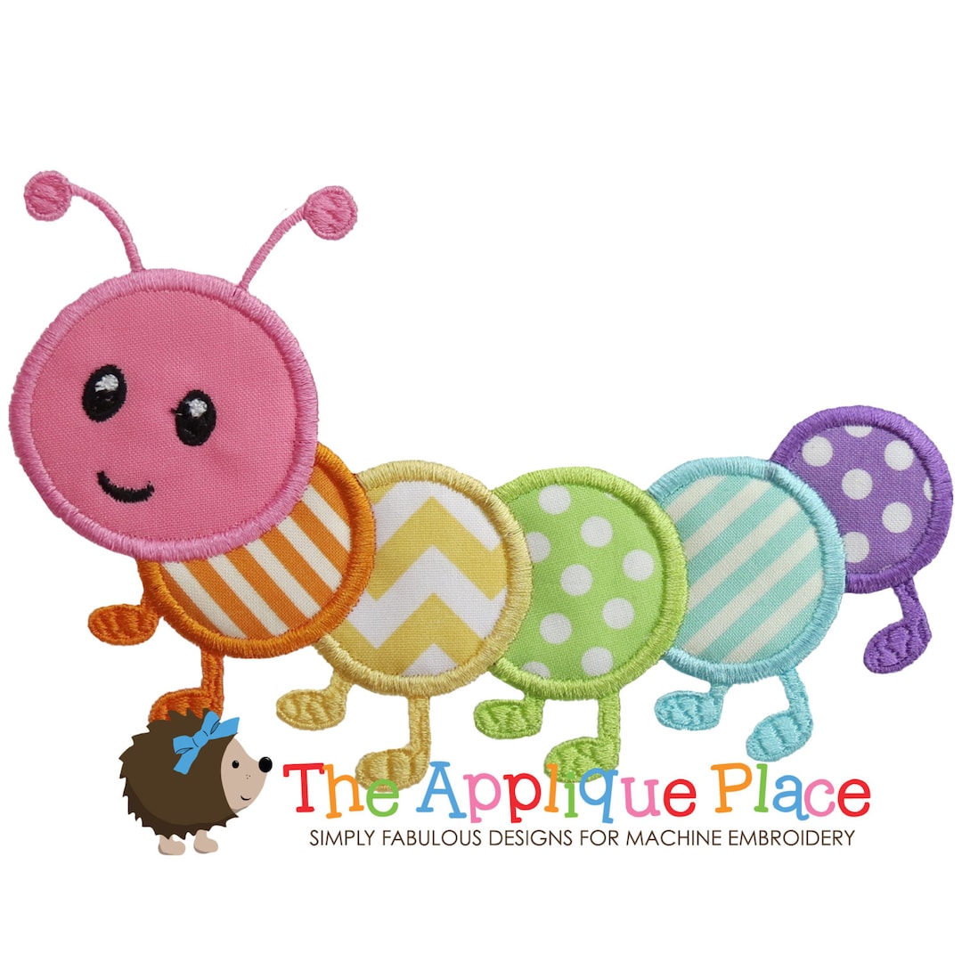 Caterpillar Applique Design , Instant Digital Download File for Machine ...