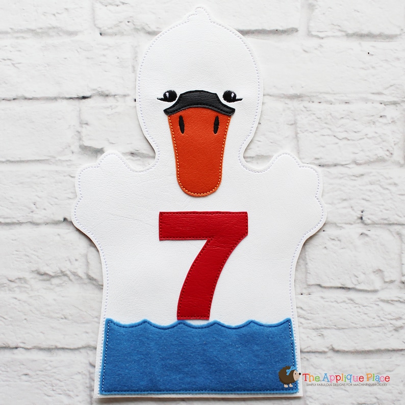 Swan a Swimming - Hand and Finger Puppet - ITH Machine Embroidery ...