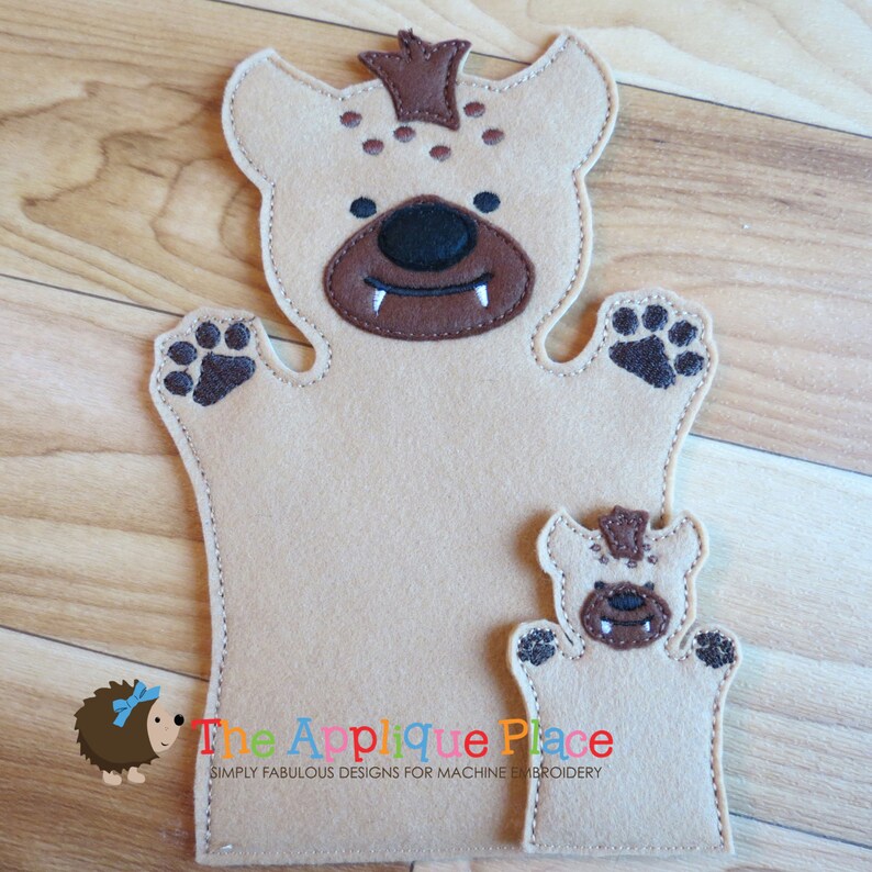Hyena Hand and Finger Puppet in the Hoop Machine Embroidery - Etsy