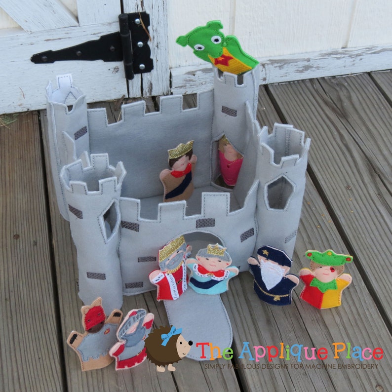 Finger Puppets Embroidery Design Castle Finger Puppets in - Etsy