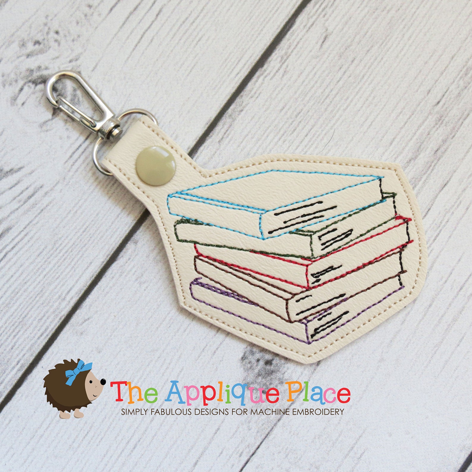 ITH Key Fob Embroidery Design Snap Tab Books Embroidery - Etsy