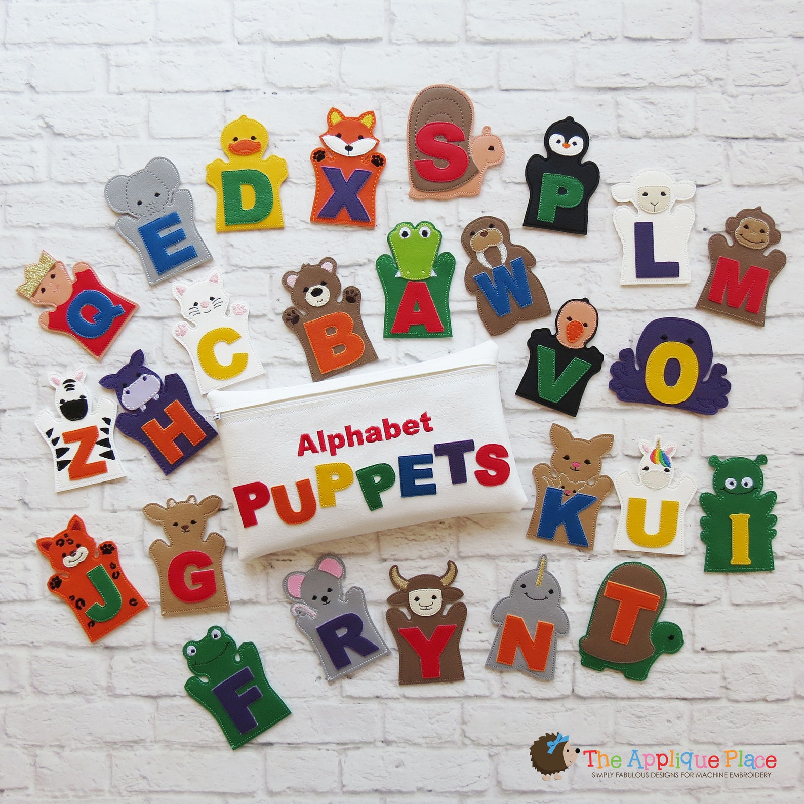 Finger Puppets Embroidery Design - Alphabet Finger Puppets - in the ...