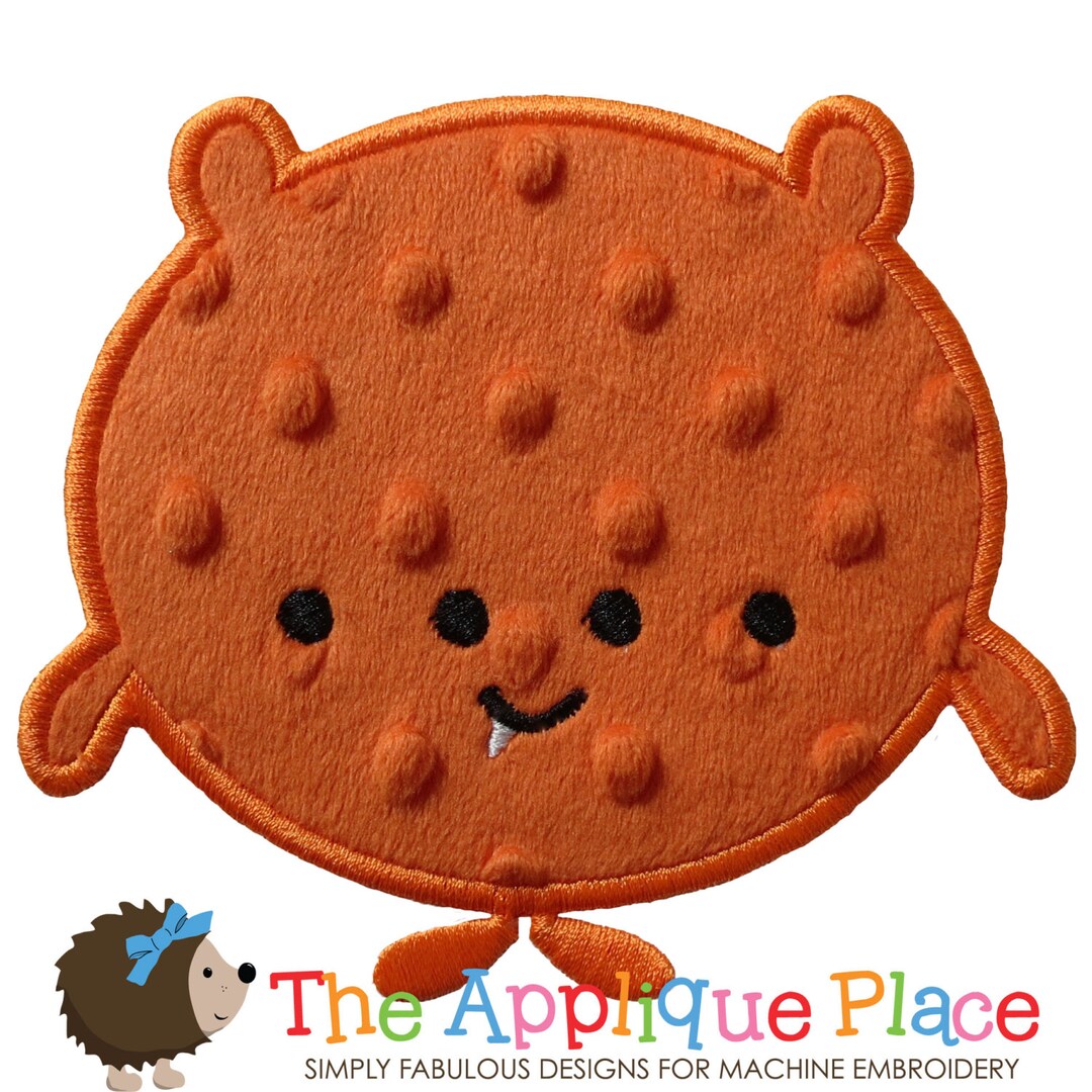 Chubby Monster Applique Design , Instant Digital Download File for ...