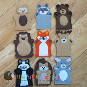 Finger Puppets Embroidery Design - Woodland Finger Puppets - in the ...